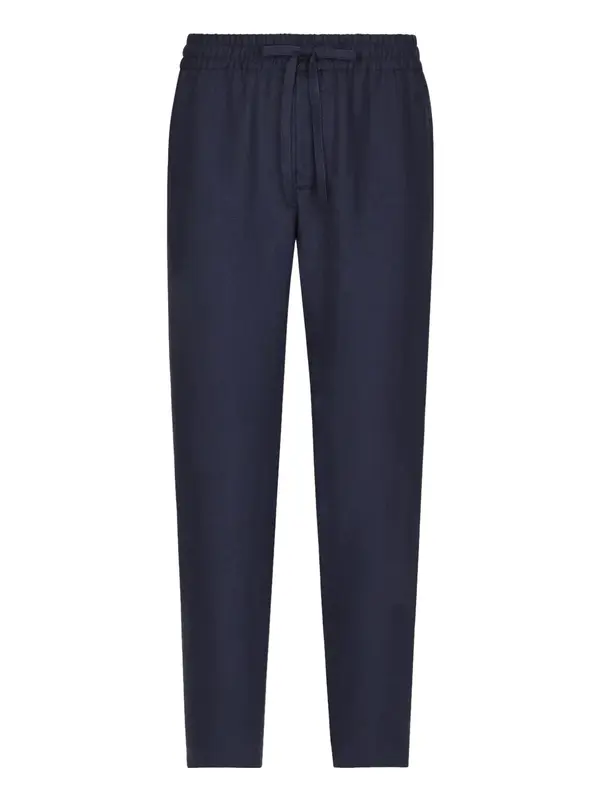 Dolce & Gabbana Linen Track Pants - Blue
