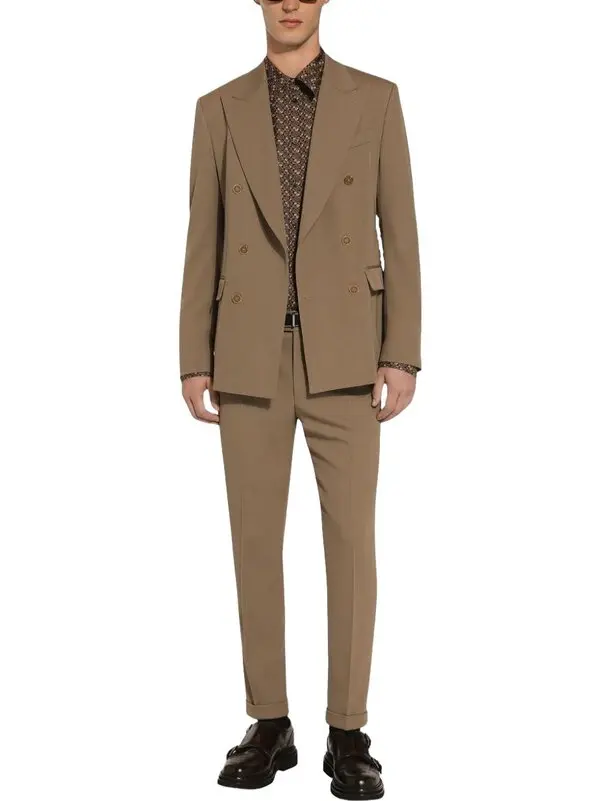 Dolce & Gabbana Double-breasted Peak Lapel Jacket - Brown
