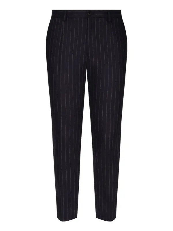 Dolce & Gabbana Striped Tailored Trousers - Black