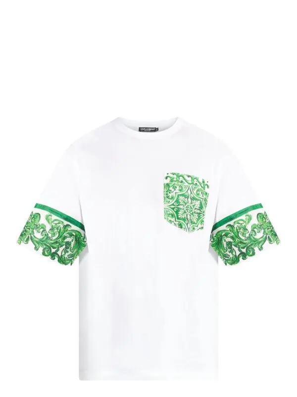 Dolce & Gabbana Majolica-print Cotton T-shirt - White
