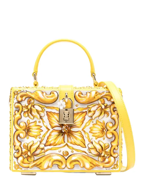 Dolce & Gabbana Dolce Box Majolica Tote Bag - Yellow
