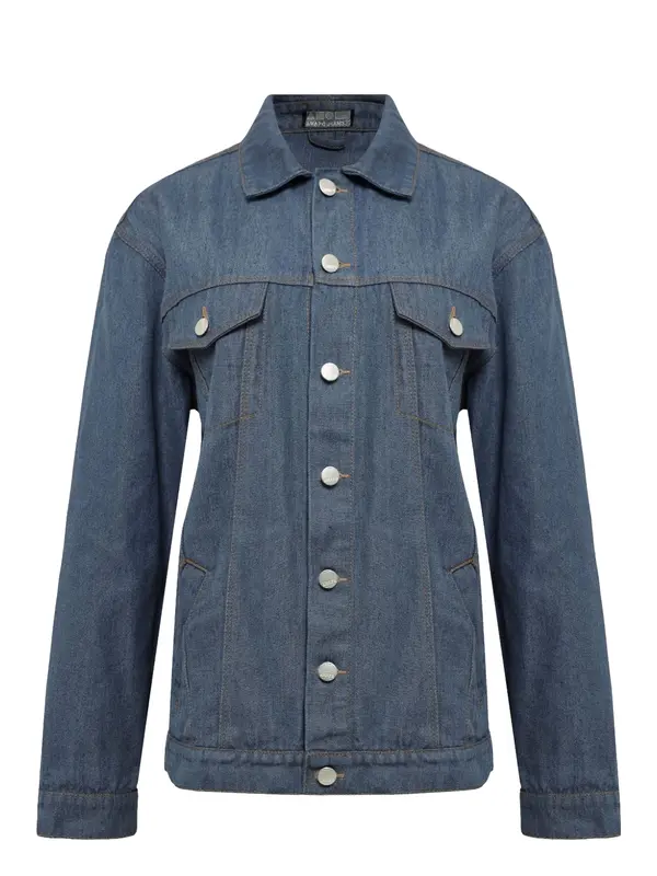 AMAPO Oversized Denim Jacket - Blue