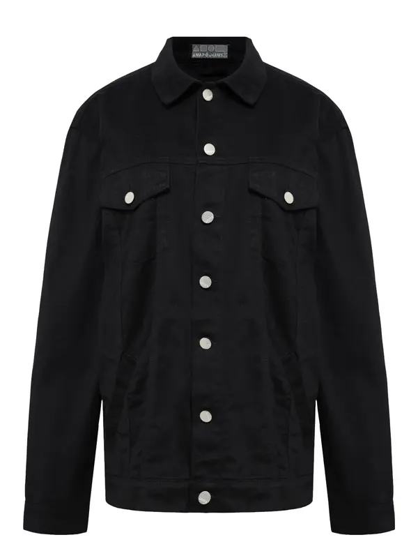 AMAPO Oversized Denim Jacket - Black
