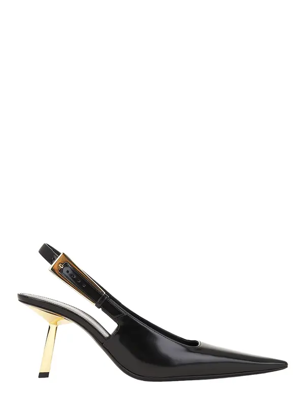 Saint Laurent Stone Slingback Pump - Nero