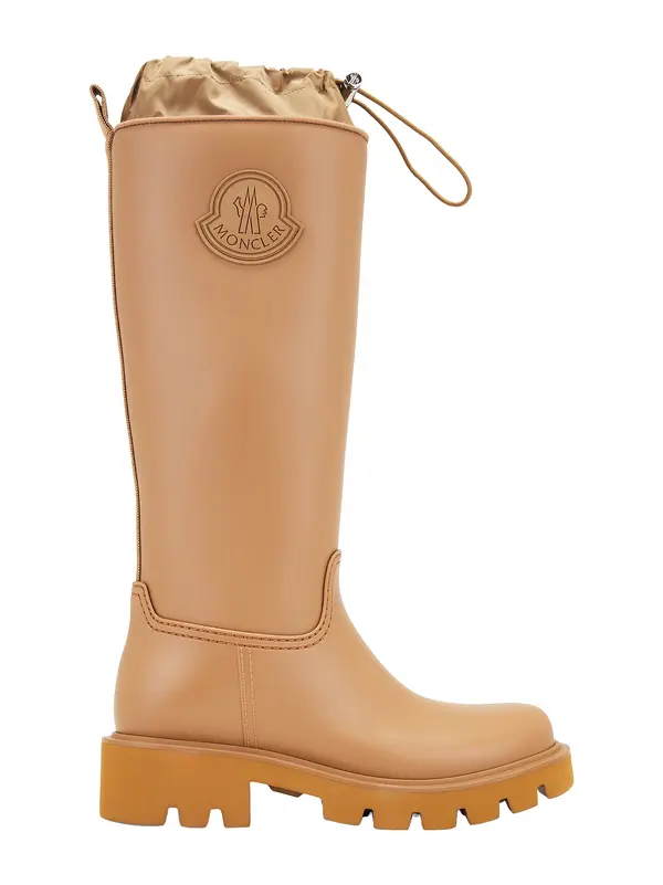 Moncler Kickstream Knee High Boots - Camel