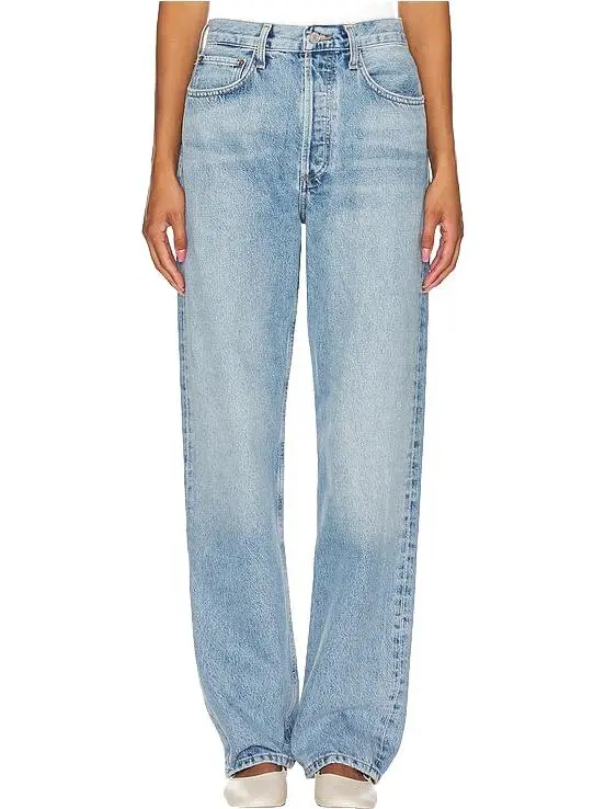 AGOLDE Kelly High Rise Relaxed Straight Jeans - Blue