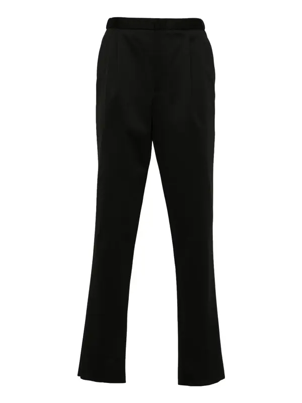 Emporio Armani Pleat-detail Trousers - Black