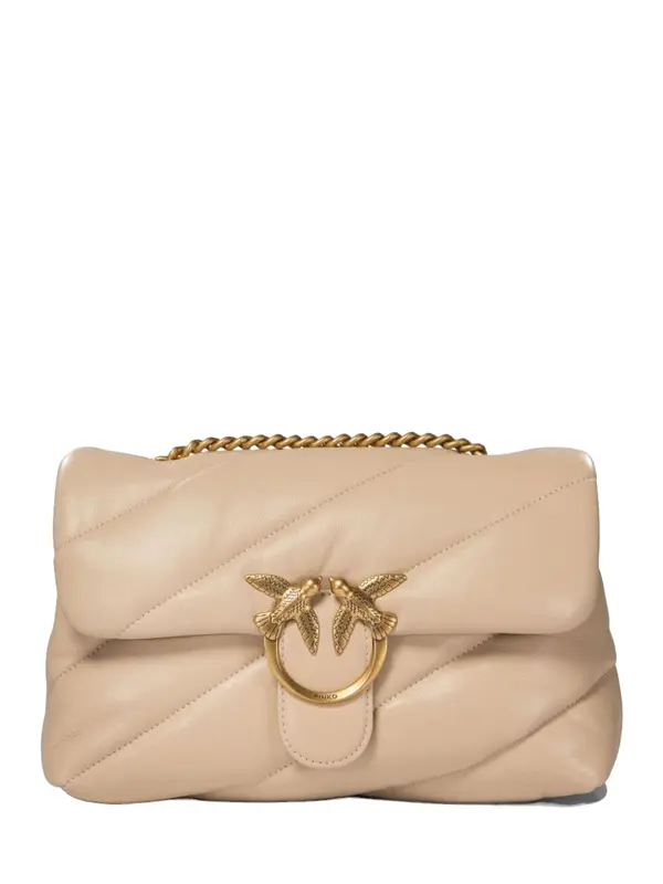 Pinko Love Birds Shoulder Bag - Neutrals