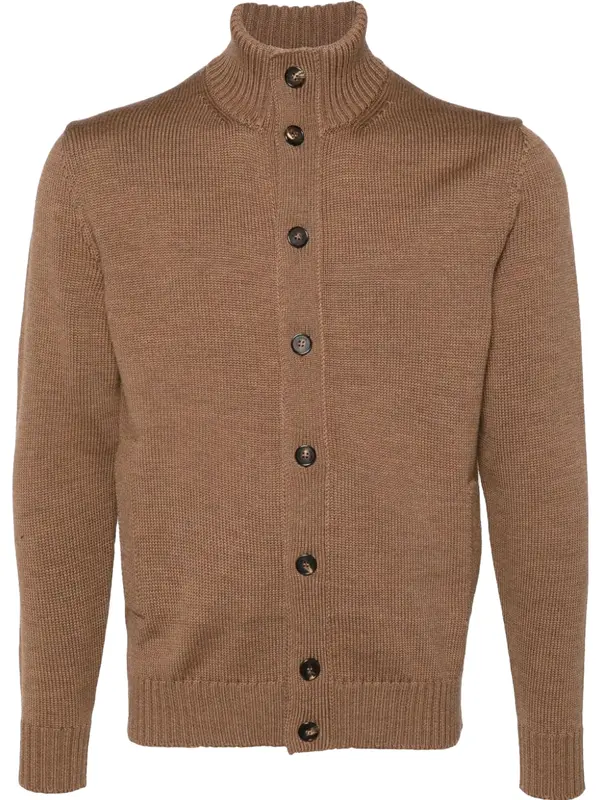 ZANONE Virgin Wool Cardigan - Brown