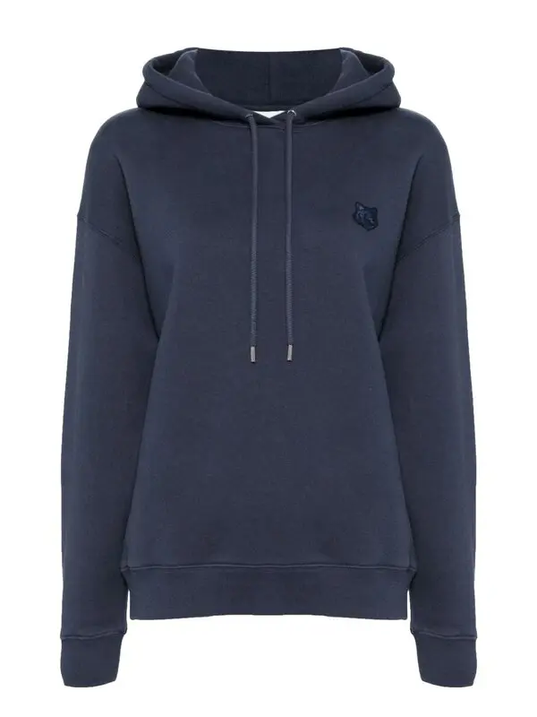 Maison Kitsuné Signature Fox Motif Hoodie - Blue