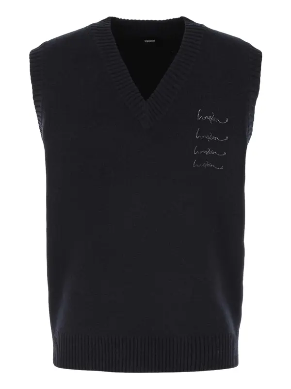 We11Done Logo-embellished Vest - Blue