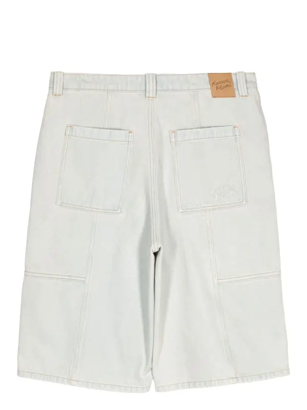 Maison Kitsuné Knee-length Denim Bermuda Shorts - Blue
