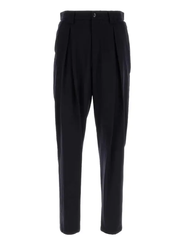 Giorgio Armani Wool Tailored Trousers - Blue