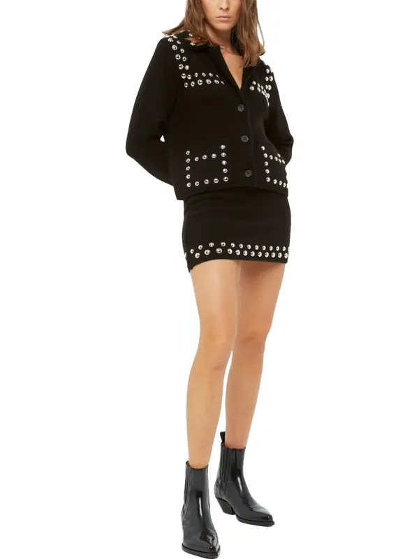 Alanui Love And Studs Mini Skirt - Black