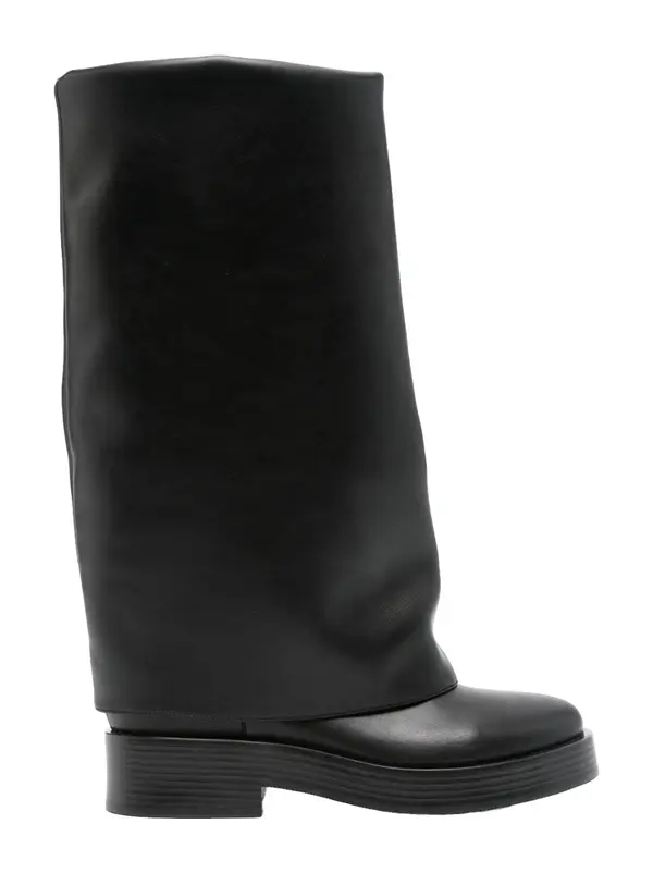Casadei Layered Mid-calf Boots - Black