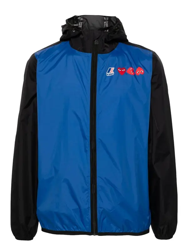 Play Comme Des Garcon X K-way Claude Hooded Jacket - Blue