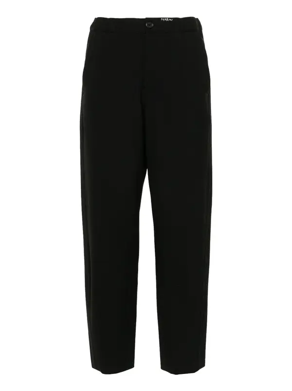 Marni Logo-embroidered Trousers - Black