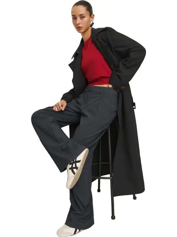 REFORMATION Matteo Trench Coat - Black