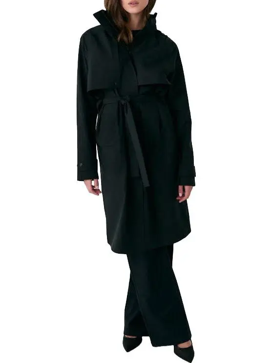 LOLE Aliz Waterproof Trench Coat - Black