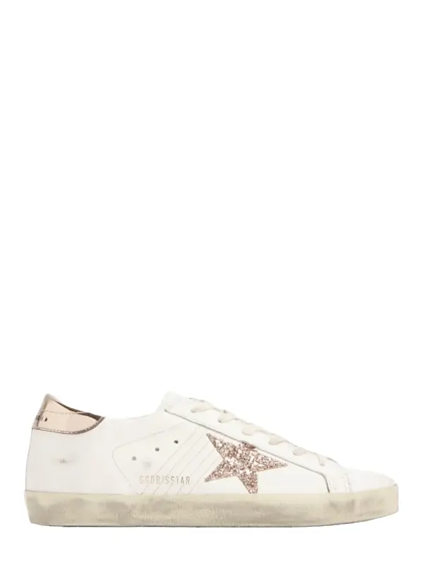 GOLDEN GOOSE Superstar Glitter Sneakers - White/rose Gold