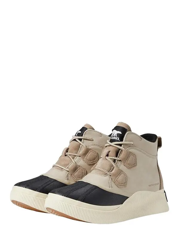 Sorel Waterproof Lace-up Leather And Suede Boots - Taupe