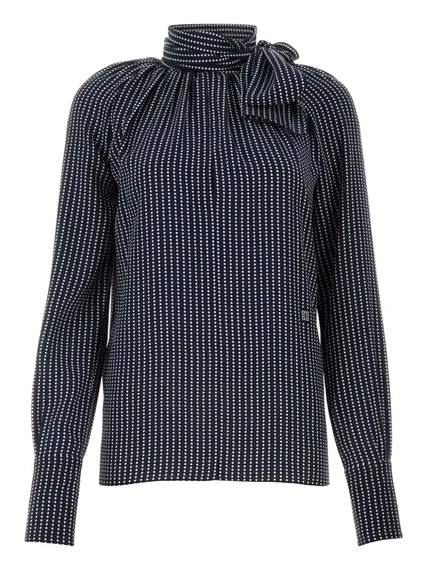 Givenchy Printed Silk Blouse - Blue