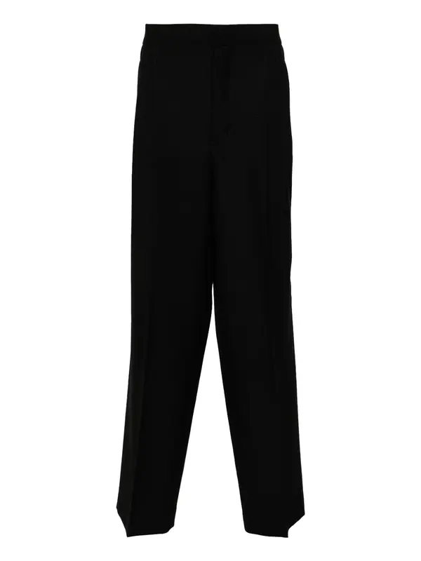 Ami Pleat-detail Trousers - Black