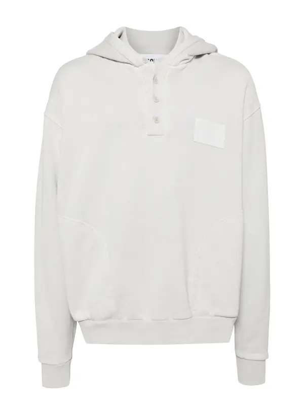 Moschino Logo Patch Hoodie - Grey