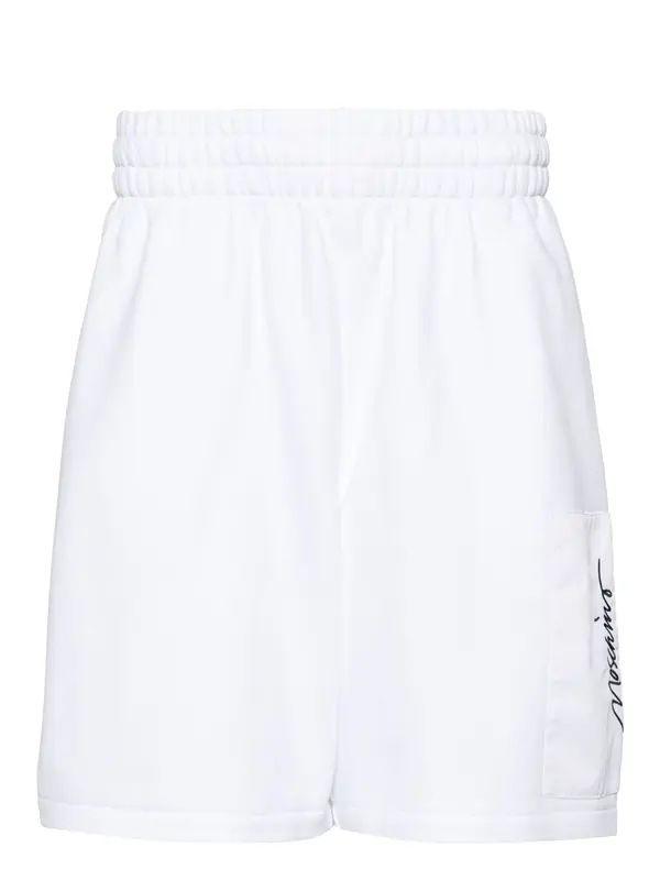 Moschino Logo Embroidered Short - White