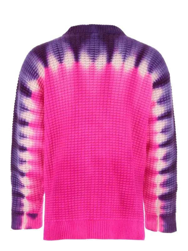 THE ELDER STATESMAN Daybreak Tie-dye Cashmere Jumper - Pink