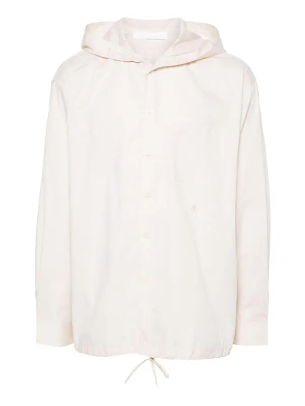 Helmut Lang Hooded Shirt - Neutrals