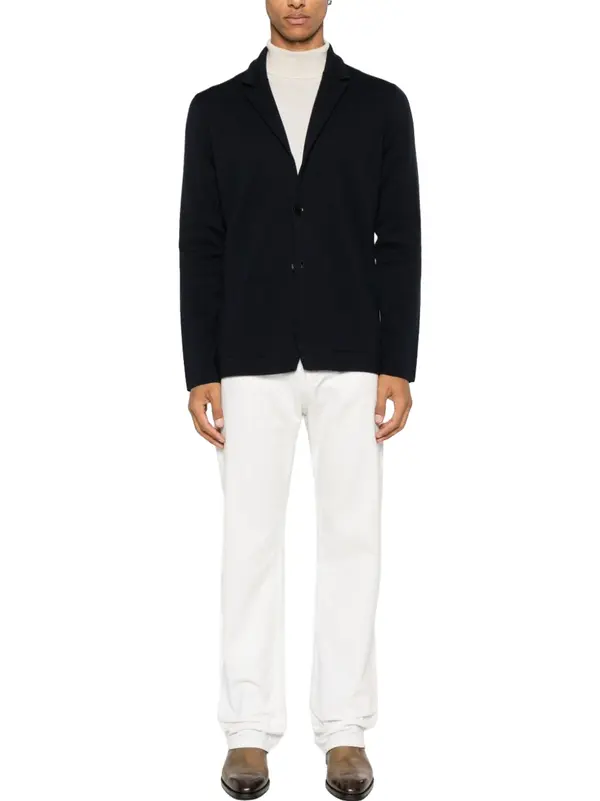 ROBERTO COLLINA Knitted Blazer - Blue