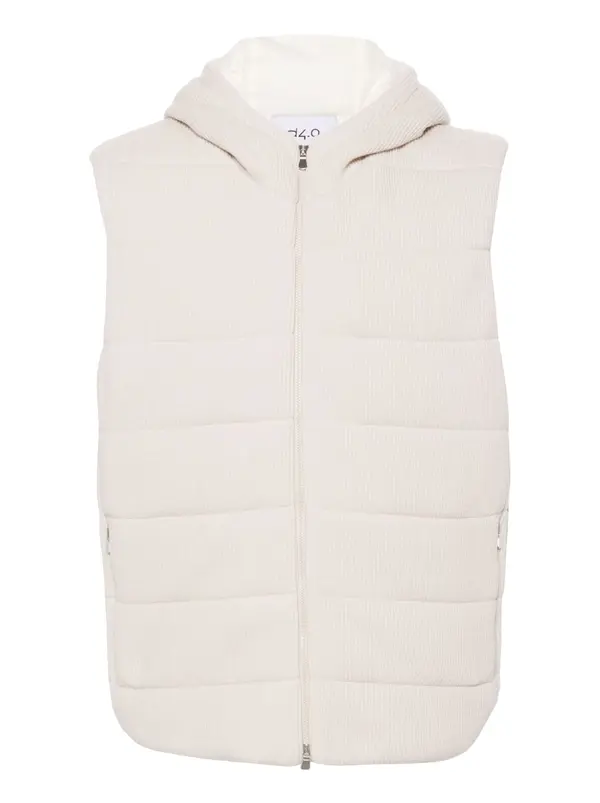D4.0 Ribbed-knit Gilet - Neutrals