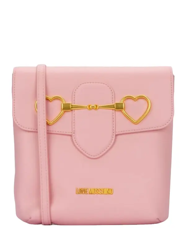 Moschino Heart-plaque Shoulder Bag - Pink
