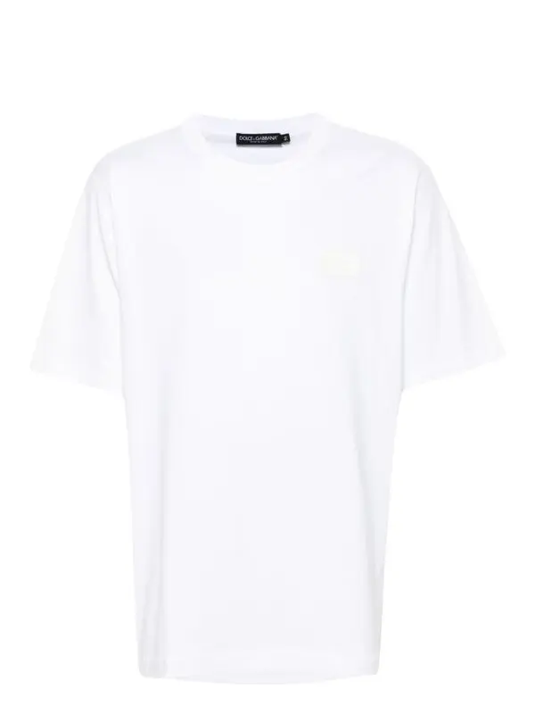 Dolce & Gabbana Logo-tag Cotton T-shirt - White