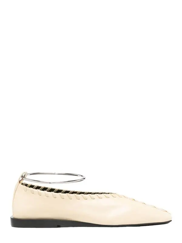 JIL SANDER Stitch-detail Ballerina Shoes - Neutrals