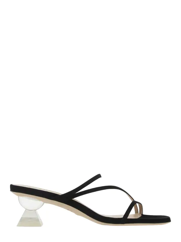 STUART WEITZMAN 50mm Lucite Sculpt Sandals - Black