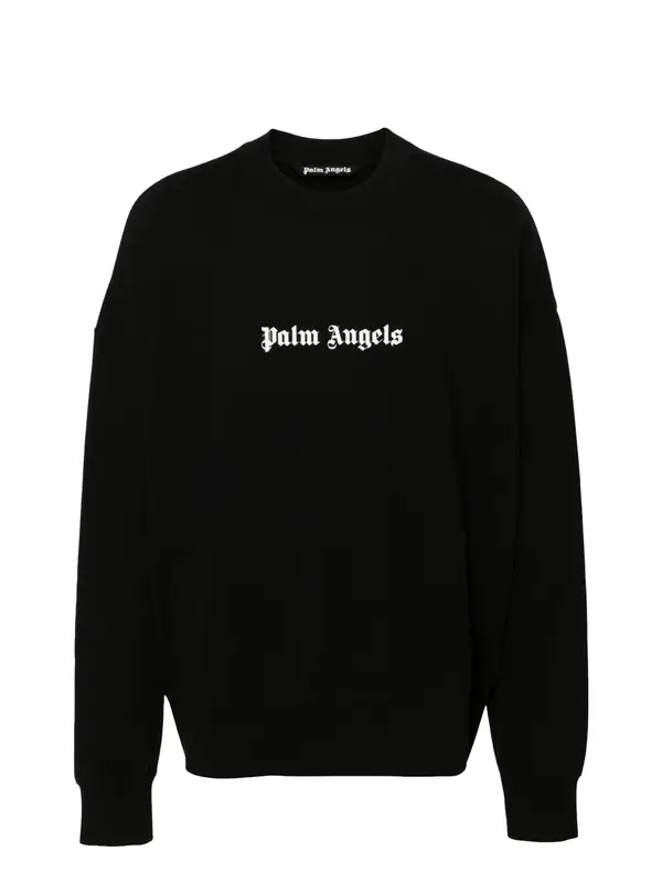 Palm Angels Logo-print Sweatshirt - Black