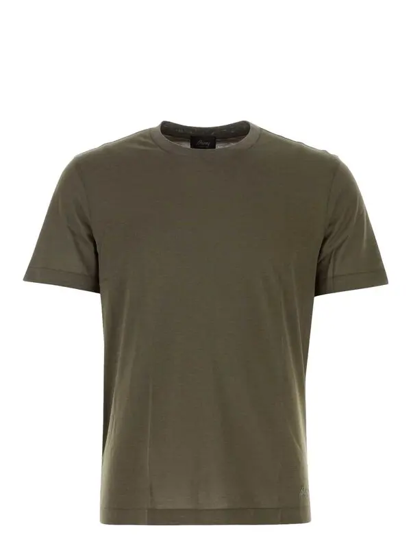 Brioni Crew-neck Short-sleeve T-shirt - Green