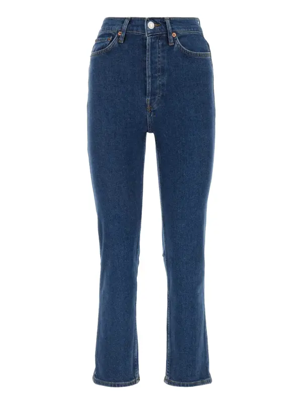 RE/DONE 70s Ultra High-rise Cropped Jeans - Blue