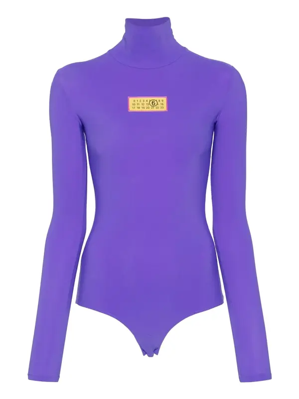 MAISON MARGIELA Numbers-patch Bodysuit - Purple