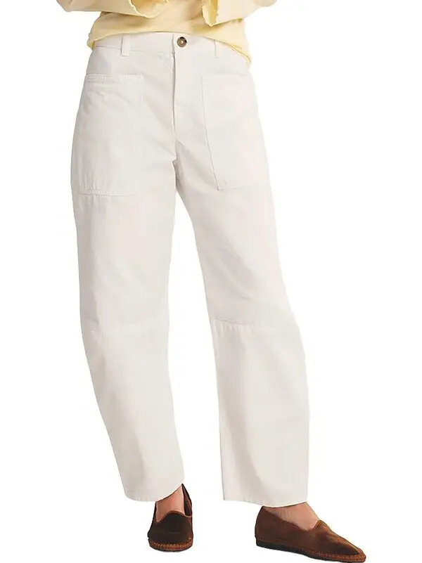 Velvet By Graham & Spencer Brylie Curved Knee Pants - Sleet White