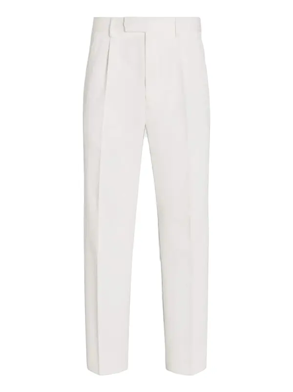 Zegna Cotton And Wool Trousers - White
