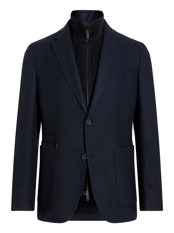 Zegna Trofeo Cashmere Jacket - Navy Blue