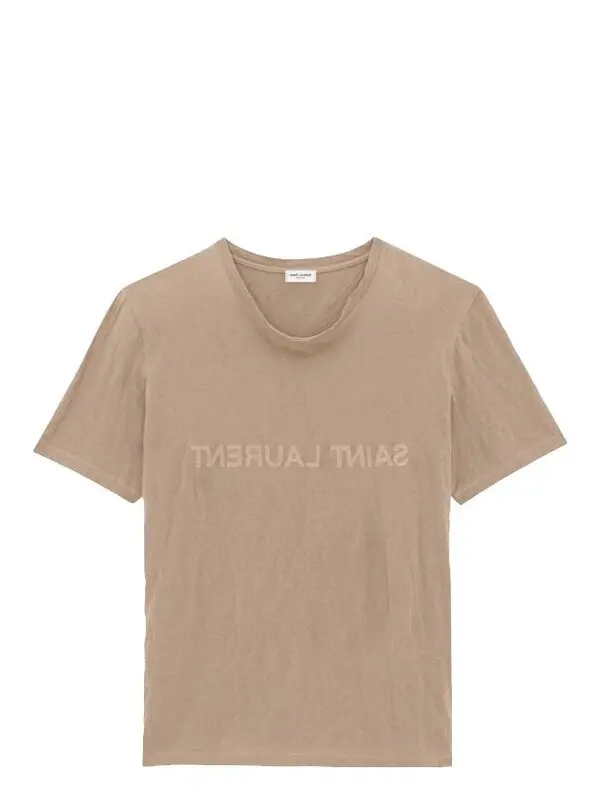 Saint Laurent Reverse T-shirt - Taupe/natural