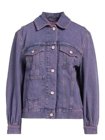 GANNI Denim Trucker Jacket - Purple