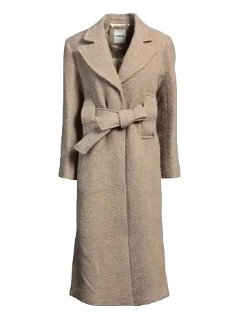 Sandro Bouclé Belted Coat - Beige