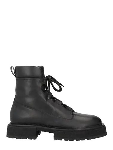 Giorgio Armani Ankle Boots In Cow Leather And Lambskin - Black