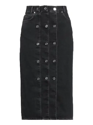 Sandro Flared Denim Skirt - Black
