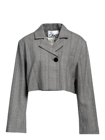 GANNI Pinstriped Jacket - Grey